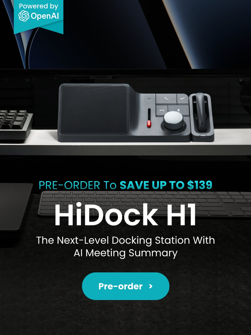HiDock - ChatGPT Powered Audio Dock with AI Summary
