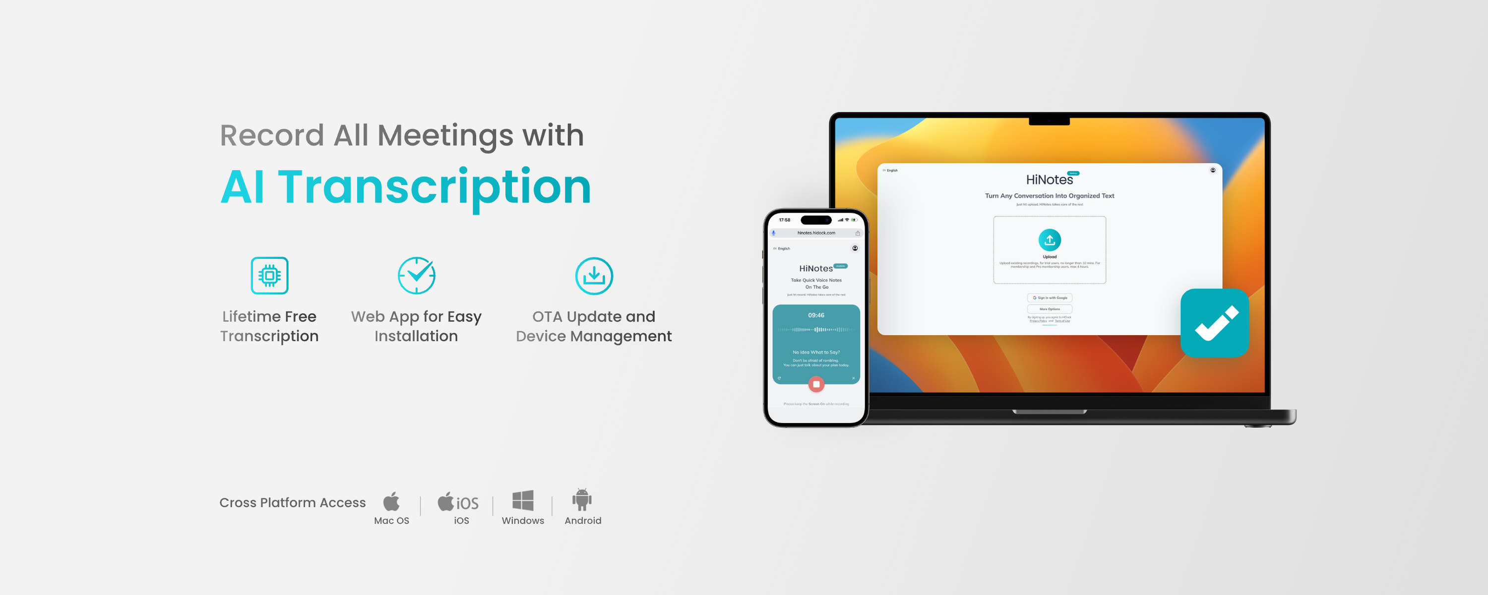 HiDock - ChatGPT Powered Audio Dock with AI Summary