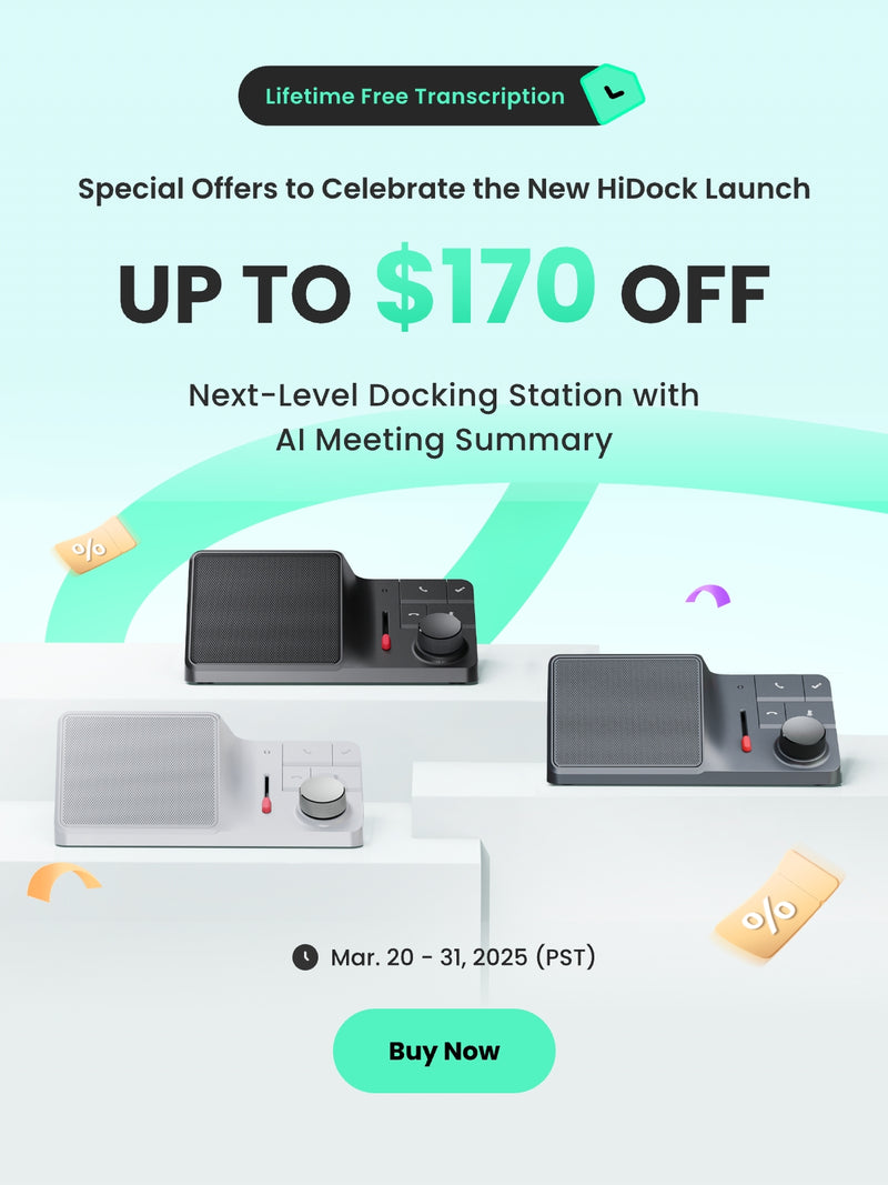 HiDock - ChatGPT Powered Audio Dock with AI Summary