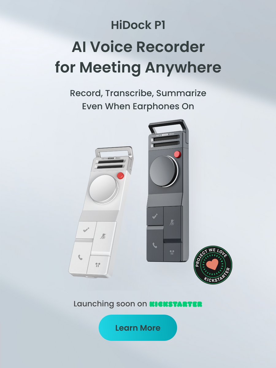 HiDock - ChatGPT Powered Audio Dock with AI Summary